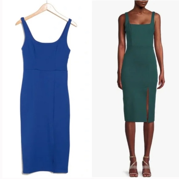Socialite | Dresses | Socialite Square Neck Midi Dress | Poshmark